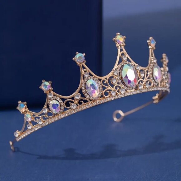 Accessories | New Fairytale Princess Aurora Borealis Gold Rhinestone ...